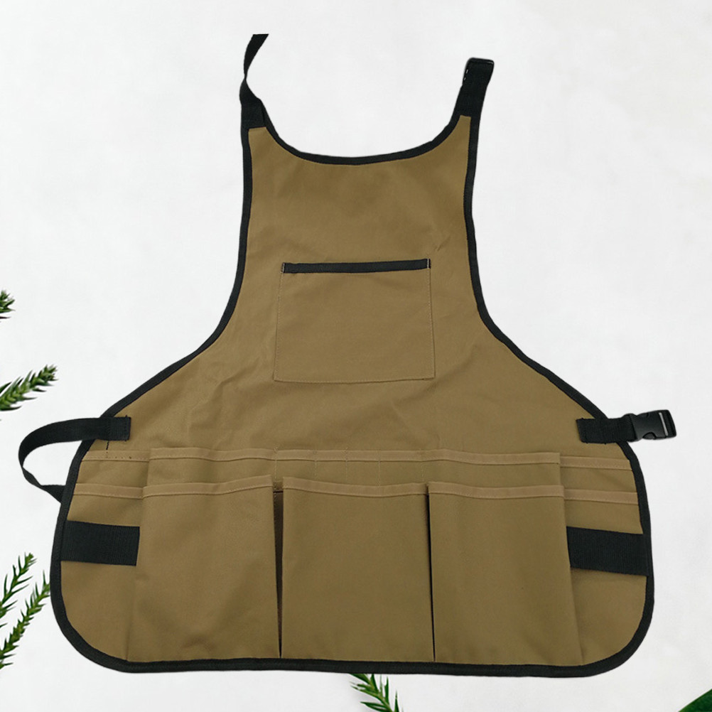 Jual Carpenters Apron Tool Utility Kitchen Gardenging Bib Hanging Heavy Duty Waxed Canvas Work ...