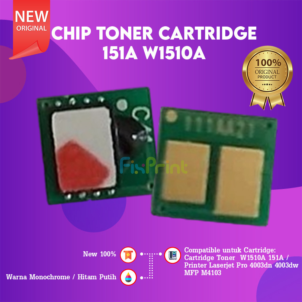Jual FixPrint Chip Toner Cartridge 151A W-1510A W1510A Printer MFP ...