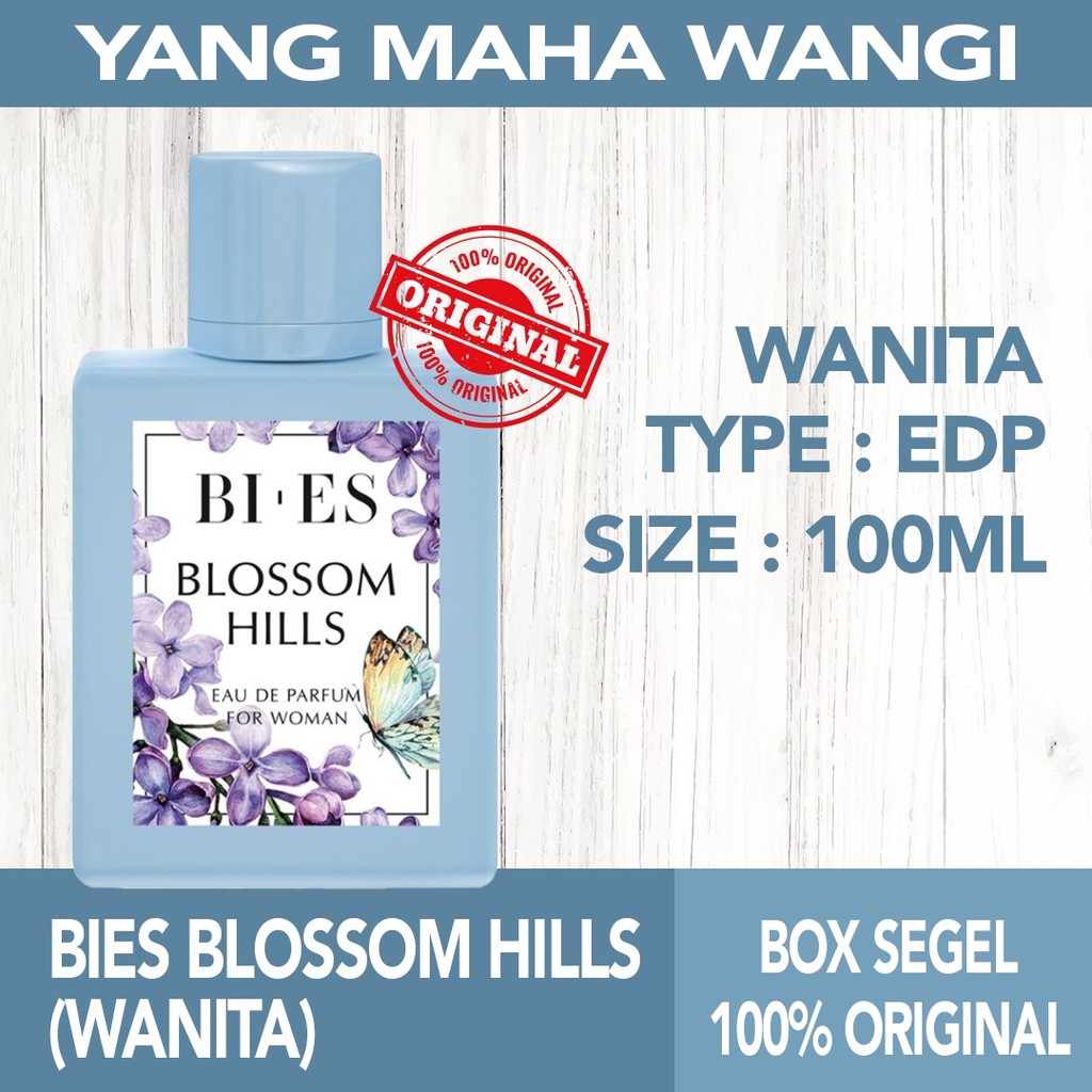 Jual PARFUM ORIGINAL BIES BI ES BLOSSOM HILLS EDP FOR WOMAN 100ML (BOX ...