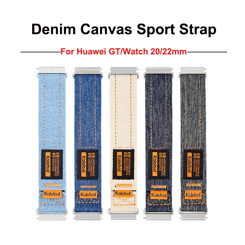 Jual For Huawei GT5/GT4/Pro/3 Strap Denim Canvas Sport Band Watch4Pro ...