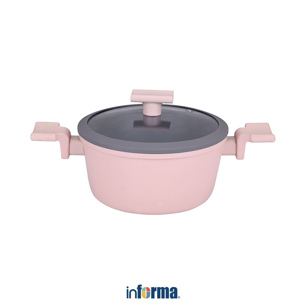 Jual Informa Cooking Color 20 cm Hartley Panci Casserole - Pink Pot ...