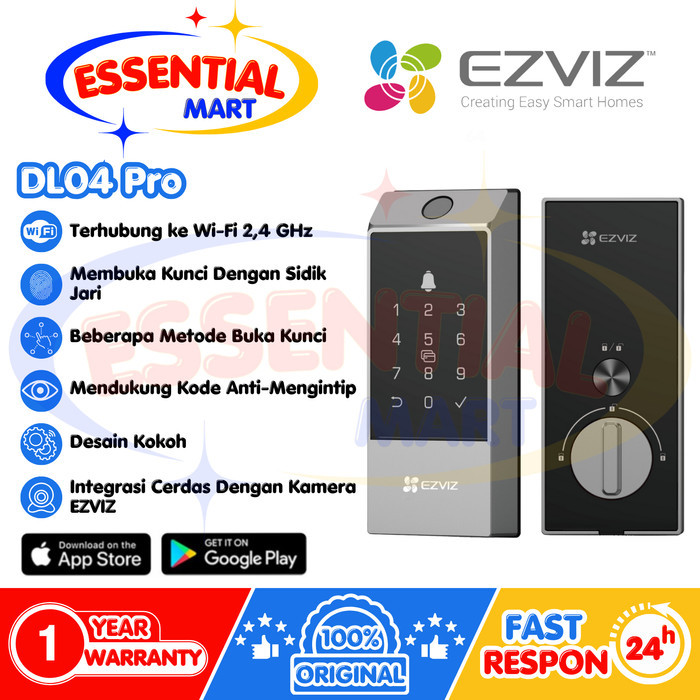 Jual Ezviz DL04 Pro Smart Home Security Smart Deadbolt Lock | Shopee Indonesia