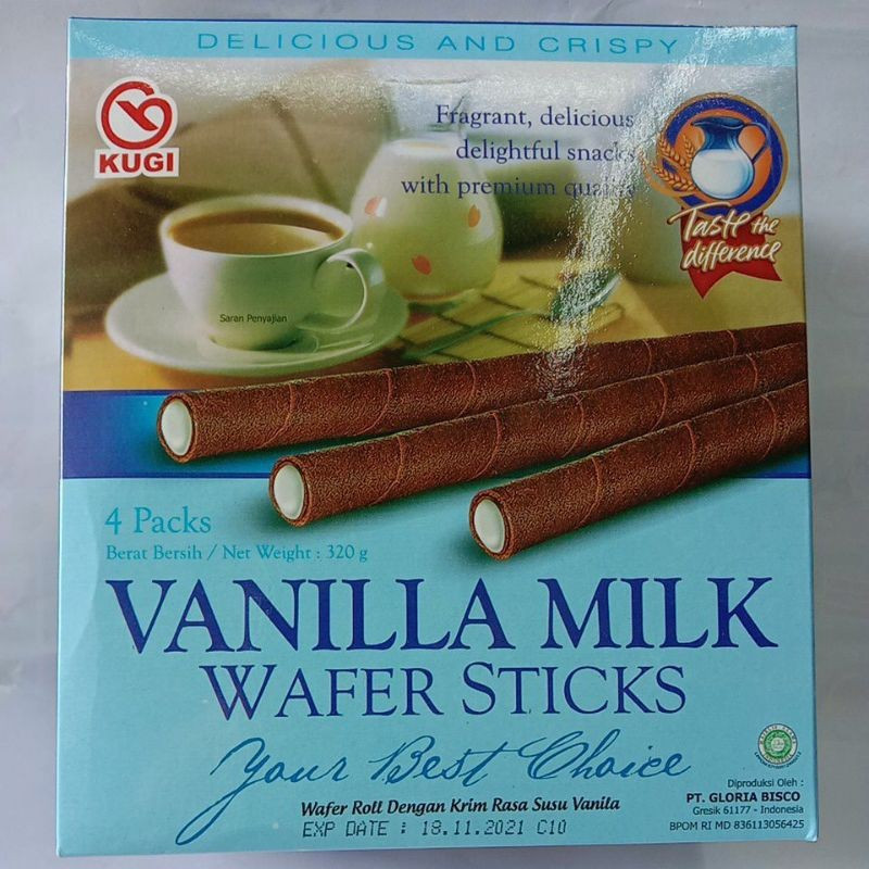Jual Kugi Wafer Stik Vanilla/ Astor Lebaran/ Kugi Waffer Stick 320gr ...