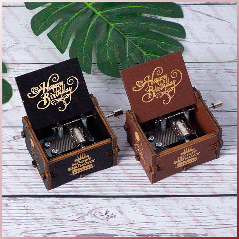 Jual Kotak Musik Kayu Wooden Music Box Kotak Music Kayu Happy Birthday ...