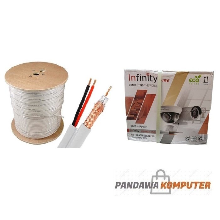 Jual Kabel CCTV RG59 Wire Infinity Coaxial + Power Ecer Meteran ...