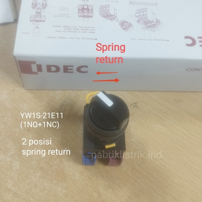 Jual TK99 Selector switch spring return YW1S 21E11 21E10 2 posisi idec ...