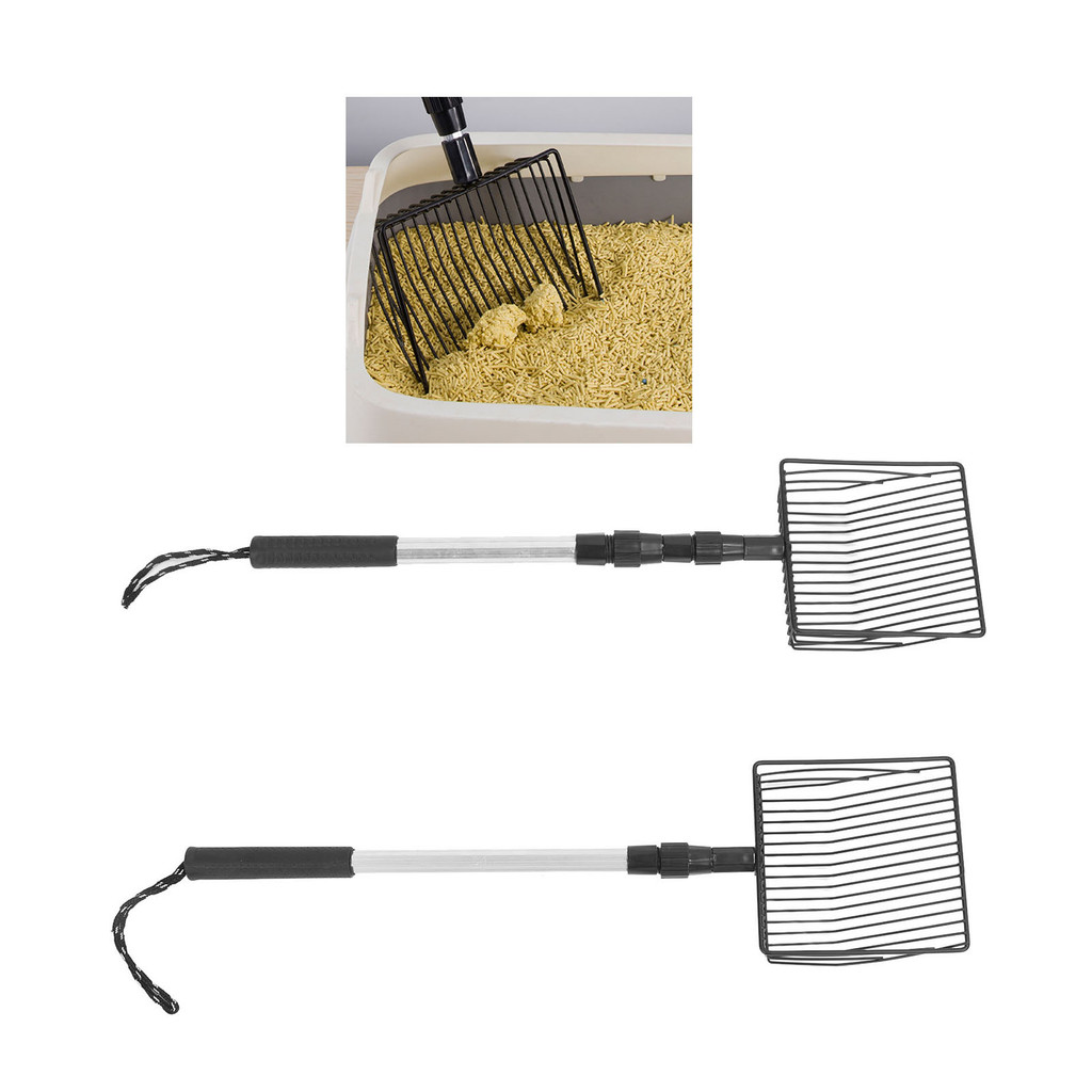 Jual Extendable Cat Litter Scoop Lightweight Versatile Fine Screen Long ...