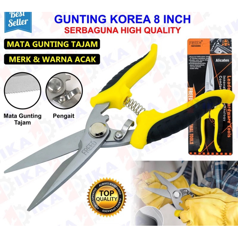 Jual Gunting korea serbaguna Soligen 02 gunting seng kawat baja ringan ...