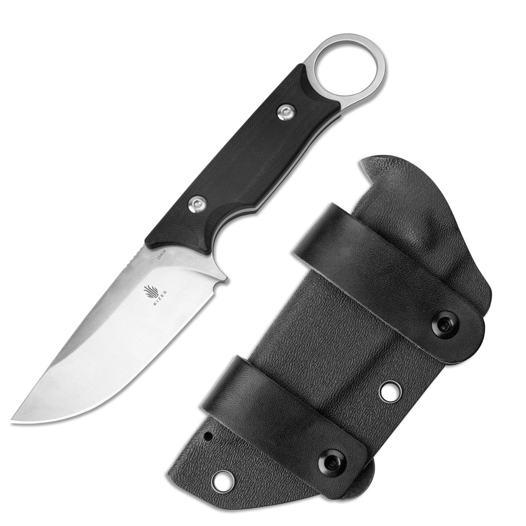 Jual Kizer Fixed Blade Knife 1048C1/1048A3 Cabox G10 Handle With 154M ...