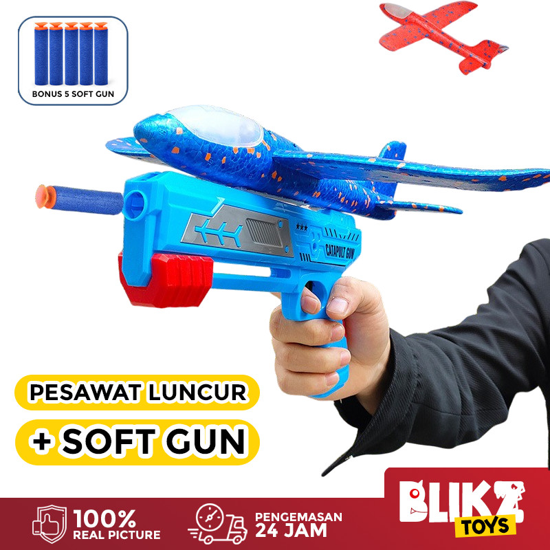 Jual BLIKZ 2in1 Tembakan Pesawat + Soft Gun Bullet Peluncur Pesawat ...
