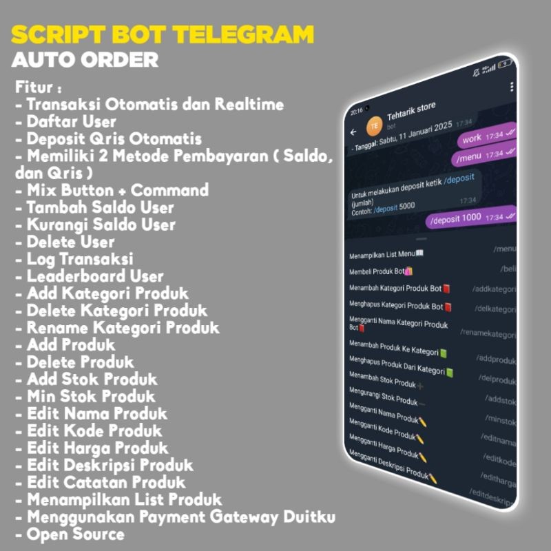 Jual Script Bot Telegram Auto Order | Shopee Indonesia