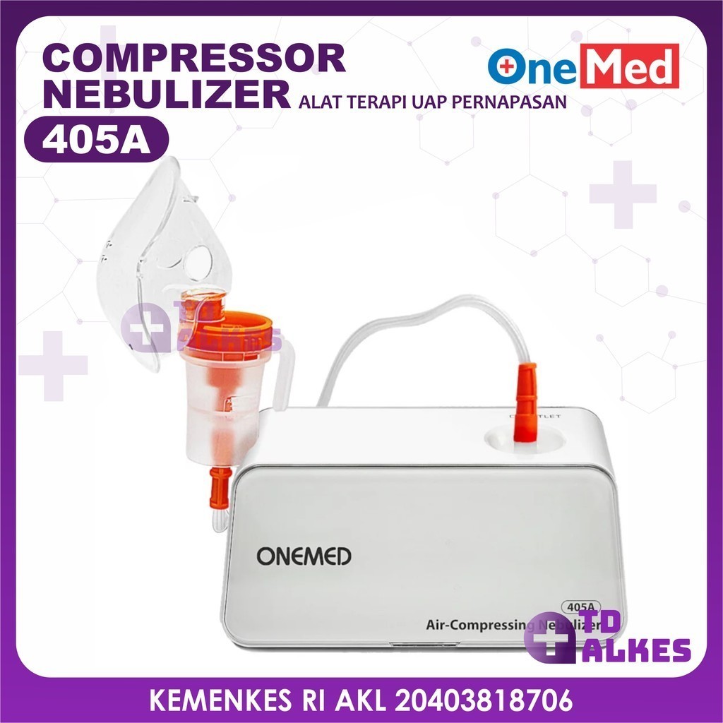Jual Nebulizer Compressor 405A Portable Alat Terapi Pernafasan Onemed ...