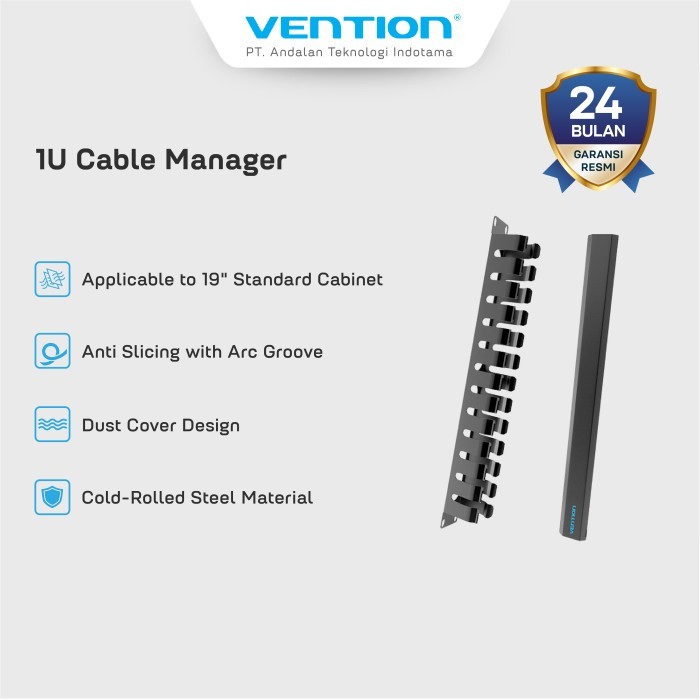 Jual Vention Kabel Manager 1U Rak Server Cable Manager - KHA | Shopee ...