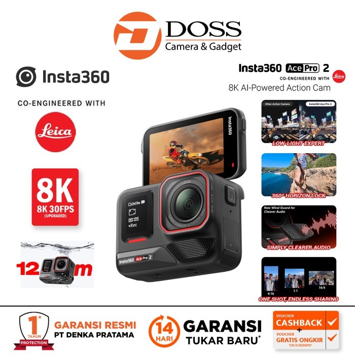 Jual Insta360 Ace Pro 2 8K AI Powered Action Camera Leica Insta 360 ...