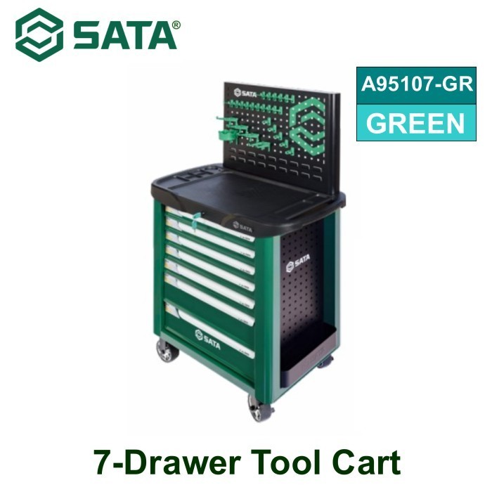 Jual SATA A95107-GR Trolley 7 Laci (Hijau) + Plat u/Tools 7-Drawer Tool ...