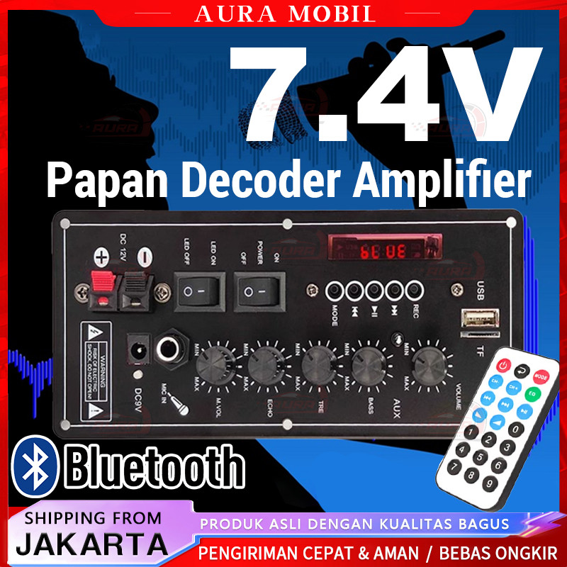 Jual 30-120W Amplifier Board 7.4V Papan Decoder Amplifier Audio Bluetooth Speaker Amplifier ...