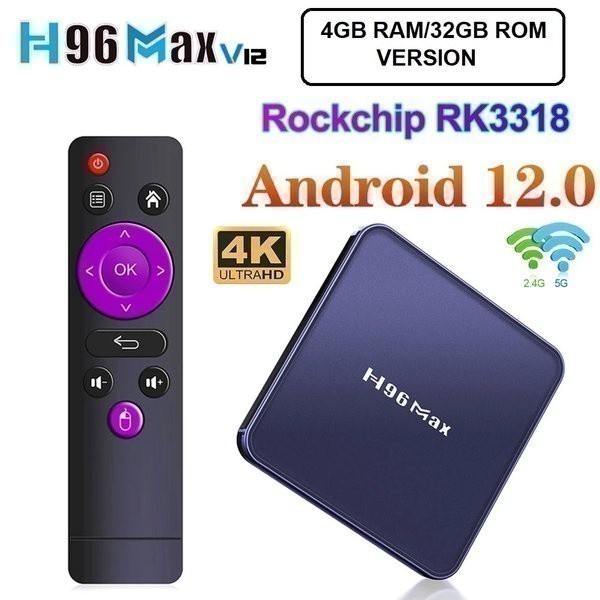 Jual GROSIRUNIK99 H96 MAX V12 - Android 12 Smart TV Box 4K UHD - RAM 4GB ROM 32GB | Shopee Indonesia