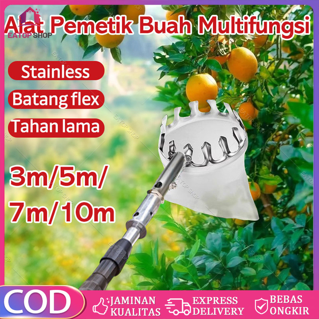 Jual Alat pemetik buah alat berkebun alat pemetik tongkat pemetik tongkat panjang pemetik buah ...