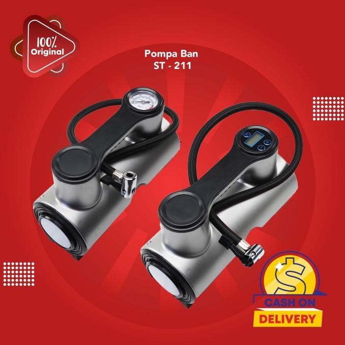 Jual Pompa Ban Mobil Truk Motor Elektrik Cek Tekanan Angin Digital - ST-211, Analog ARIST ...