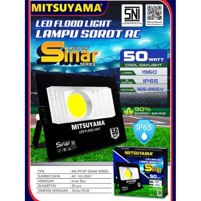 Jual Lampu Sorot LED 50 Watt COB Lampu Sorot AC LED 50Watt Cahaya putih Lampu Sorot MITSUYAMA MS ...