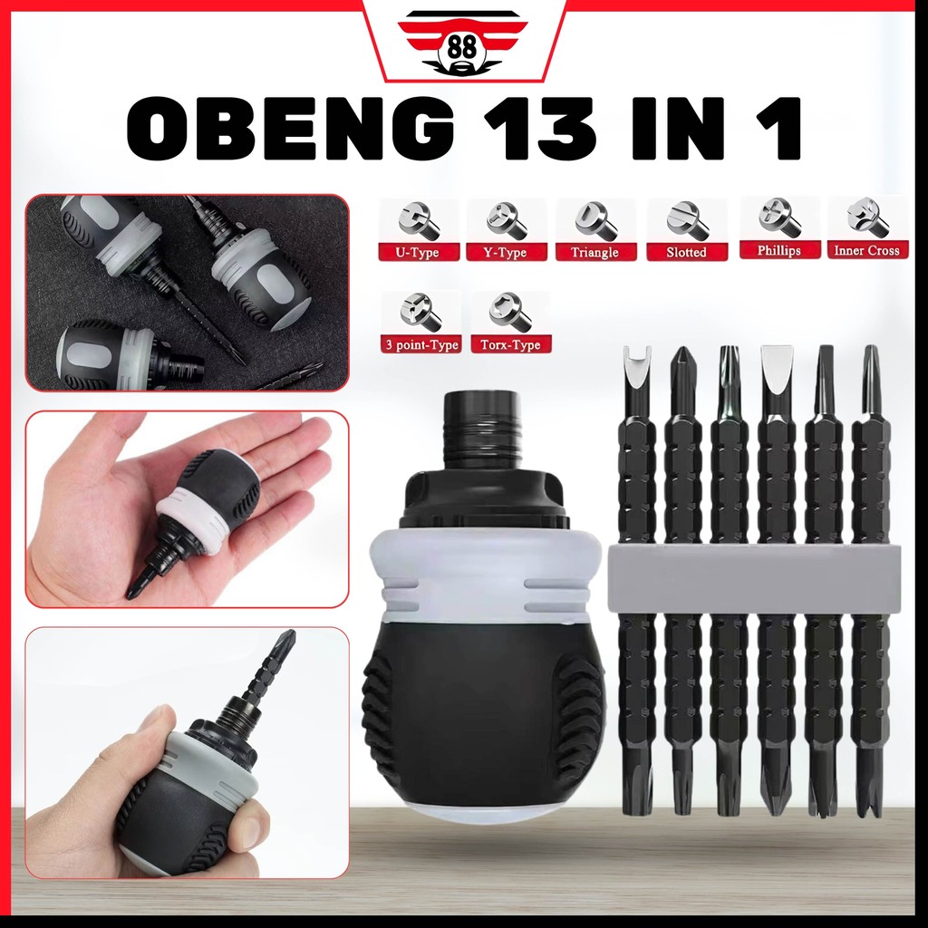 Jual Obeng Cebol Mini CRV Set 13in1 13 IN 1 Obeng Bolak Balik CRD Bukan ...