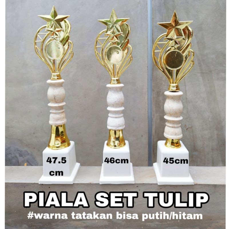 Jual PIALA SET TULIP MARMER juara 1 2 3 | Shopee Indonesia