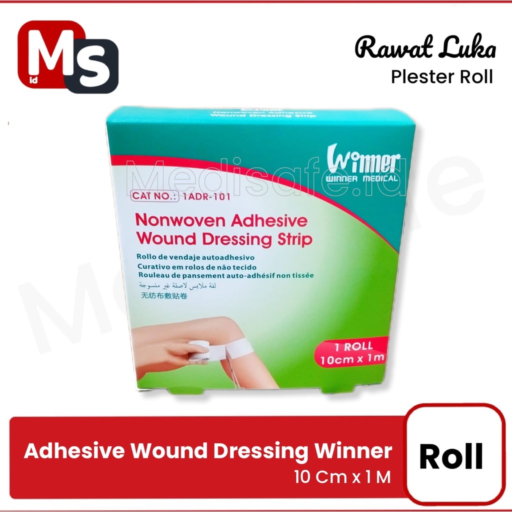 Jual Winner Adhesive Wound Dressing 10cm X 1m Plester Non Woven / Roll ...