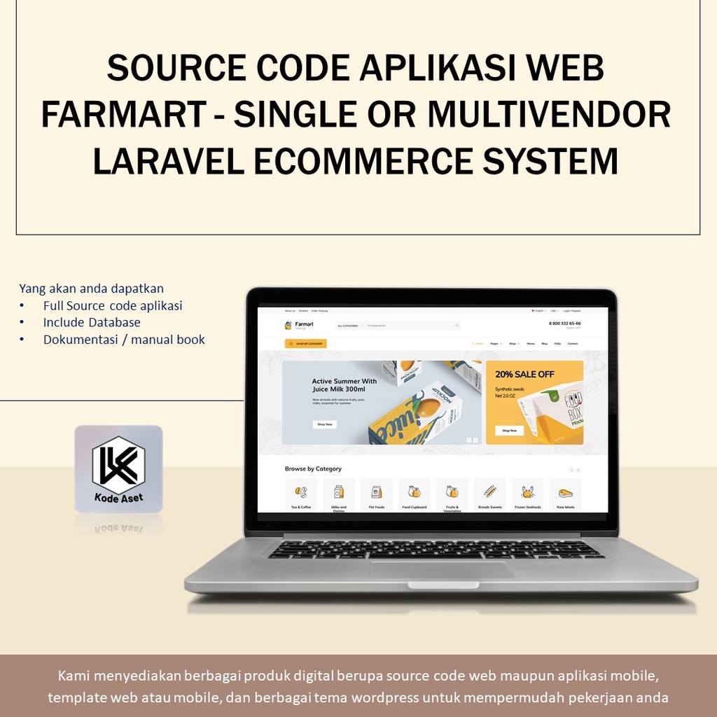 Jual SOURCE CODE APLIKASI WEB FARMART - SINGLE OR MULTIVENDOR LARAVEL ECOMMERCE SYSTEM | Shopee ...