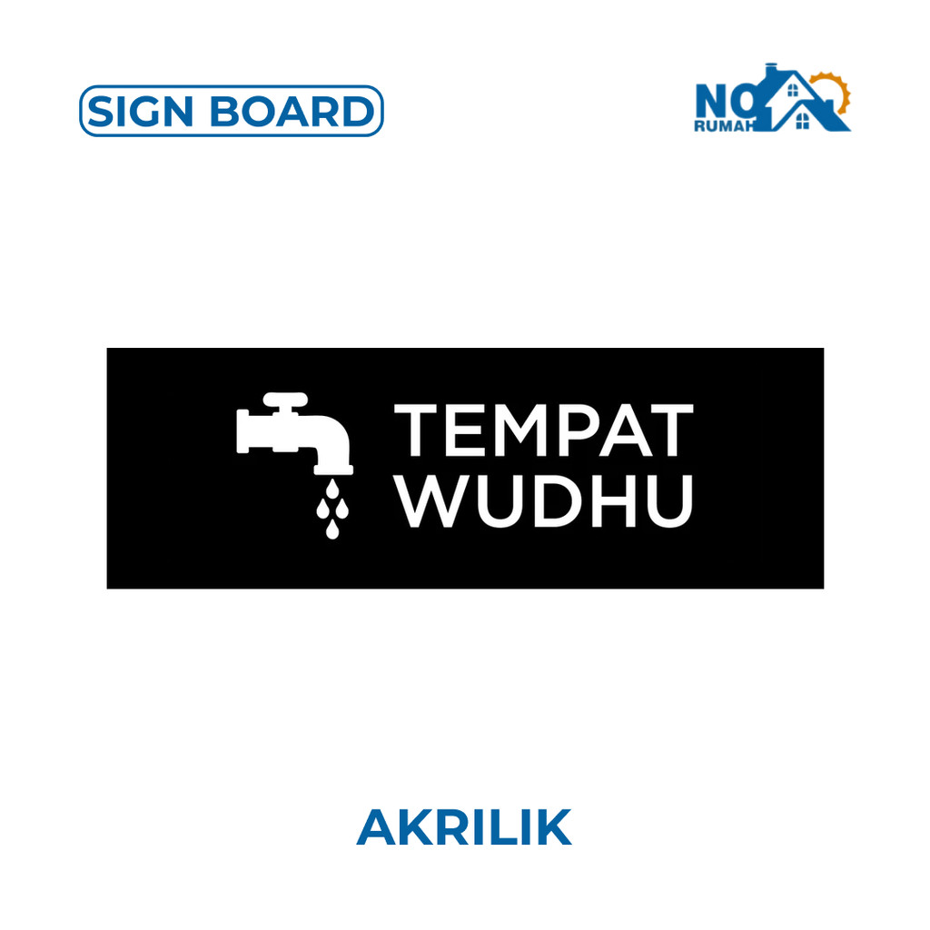 Jual Signage Tempat Wudhu Sign Board Akrilik Print Wudhu Papan Mushola ...