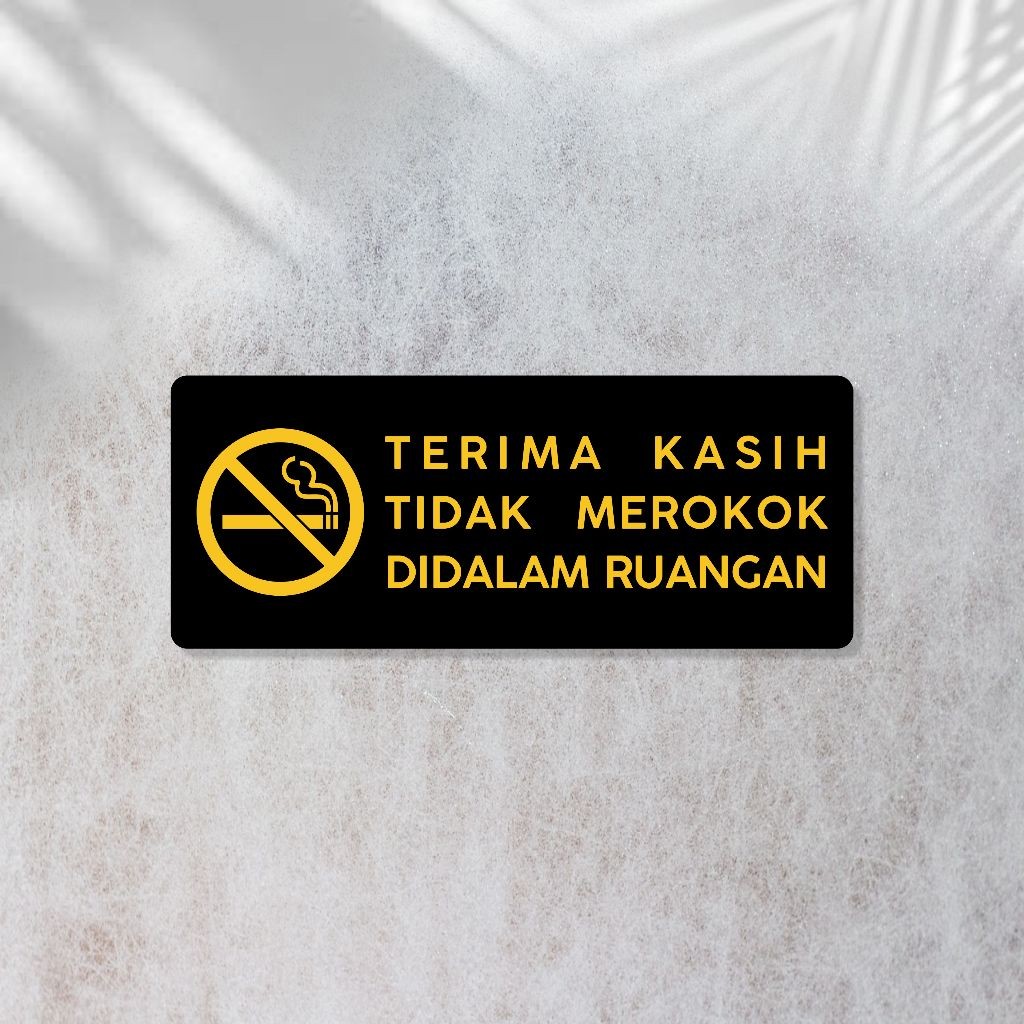 Jual Sign Acrylic dilarang merokok di dalam ruangan | Akrilik dilarang ...