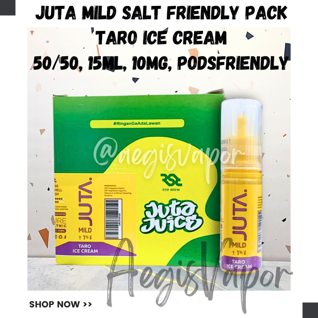 Jual JUTA MILD SALT TARO ICE CREAM 15ML 10MG | Shopee Indonesia