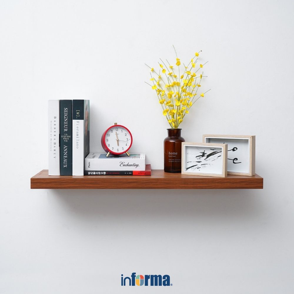 Jual Informa Rak Dinding L80 - Cokelat Walnut Decorative Wall Shelf Rak ...