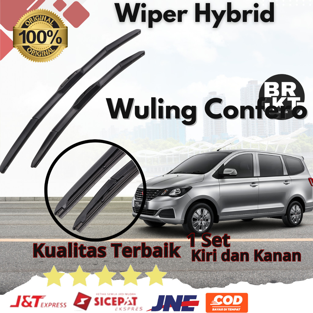 Jual Wiper Hybrid Mobil Wuling Confero Sepasang 2 PCS Kiri dan Kanan ...