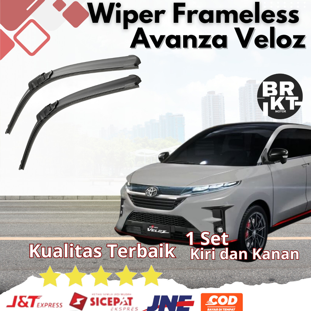 Jual Wiper Mobil Frameless Toyota Avanza Veloz 2021 - Sekarang Sepasang 2 PCS Kiri dan Kanan ...