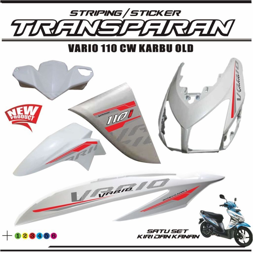 Jual STIKER TRANSPARAN UV / Striping Sticker Vario 110 Fi/Karbu Cotak Simpel Transparan Custame ...