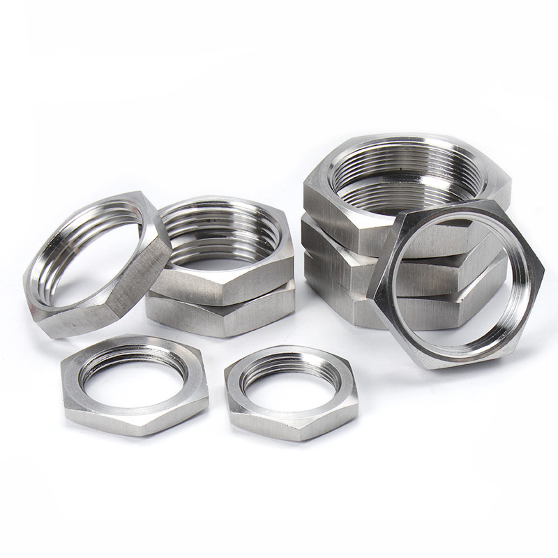Jual 3/8" NPT (DN10) BSP Female Thread Hex Lock Nut Pipe Fitting ...