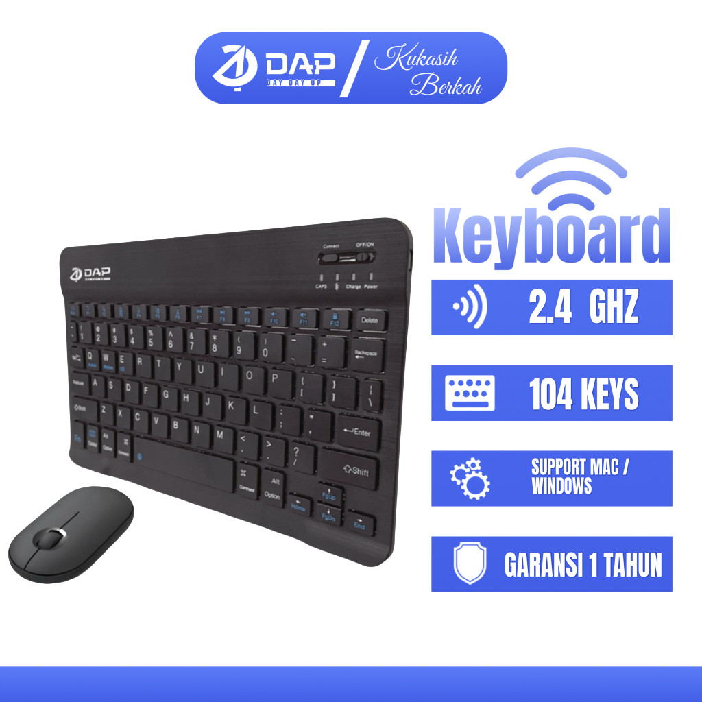 Jual DAP Portable Mini Wireless Set Combo Keyboard and Mouse D-W2603 ...