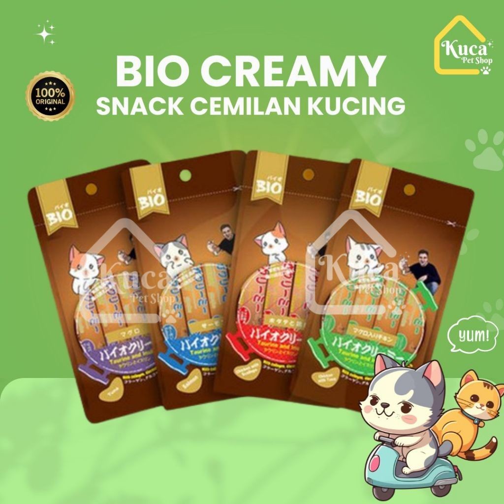 Jual Bio Creamy Snack Kucing Cemilan Kucing Cat Strip Adult Kitten Bio ...