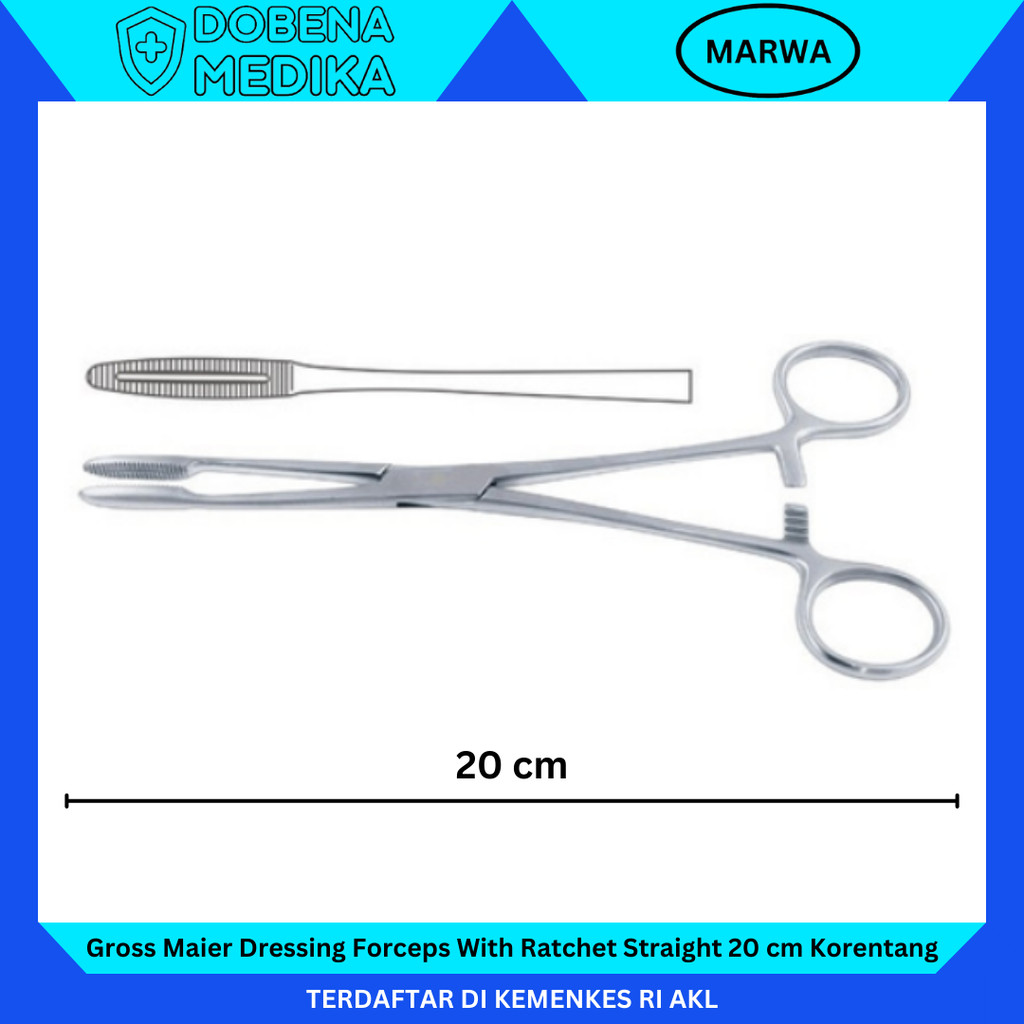 Jual Marwa Klem Medis Korentang Gross Maier Lurus 20 cm | Shopee Indonesia