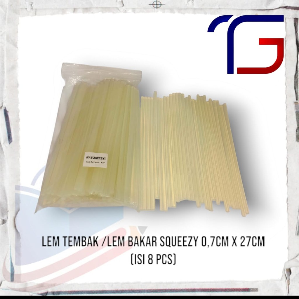 Jual Lem Bakar Murah / Lem Tembak Squeezy 0,7Cm x 27Cm ( Isi 8 Pcs ...