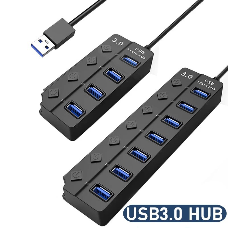 Jual 4/7 Port Multi USB Power Adapter USB 3.0 Splitter Hub USB Hub 2.0 ...