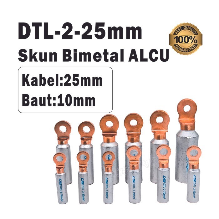 Jual DTL-2 25mm-m10 Skun Kabel Bimetal AL-CU | Shopee Indonesia