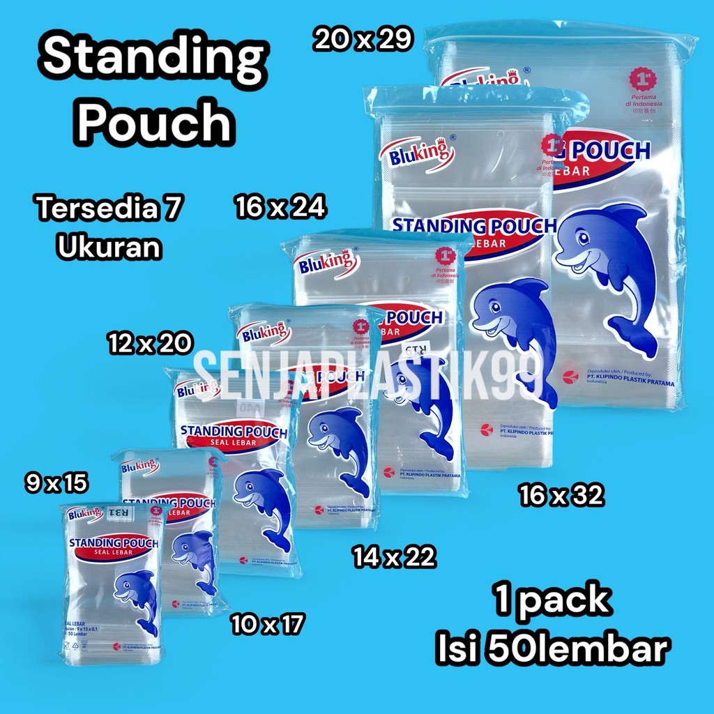 Jual Standing Pouch 9x15 10x17 12x20 14x22 16x24 16x32 20x29 / Double ...