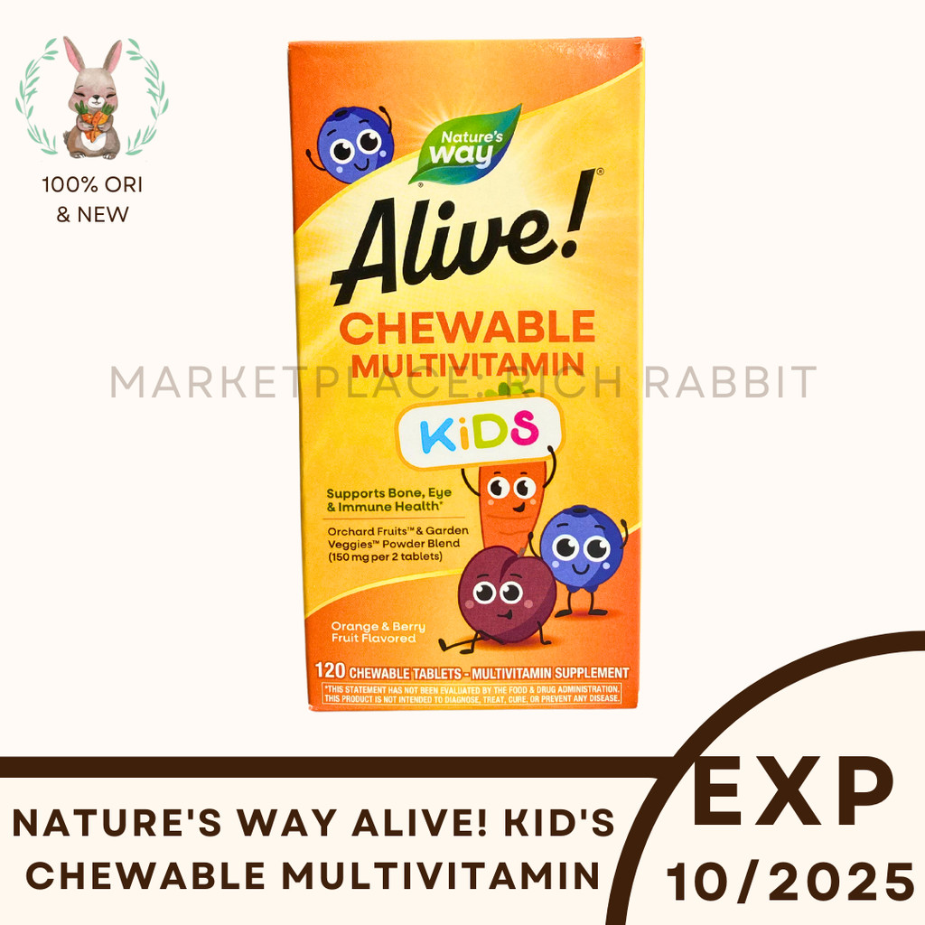Jual Nature's Way Alive Kids Chewable Multivitamin Orange Berry Natures ...