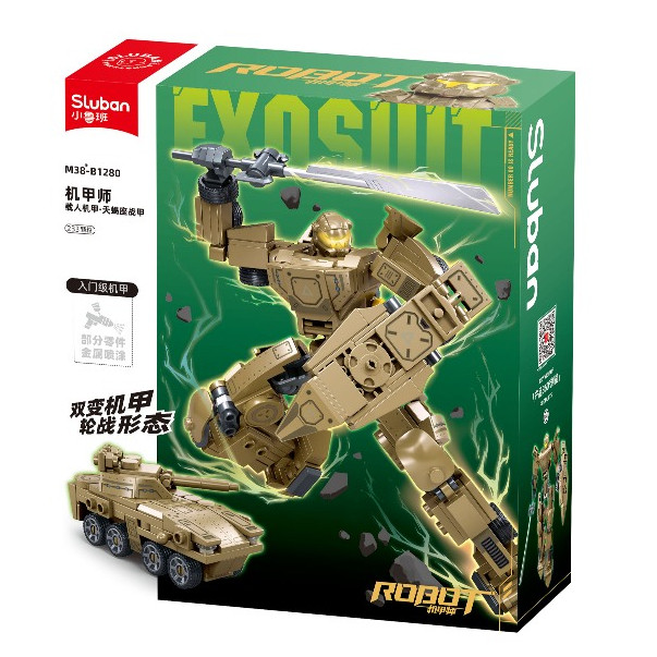 Jual Sluban Bricks Robot Exosuit ARMY-Armed Vehicle 2in1 M38-B1280 ...
