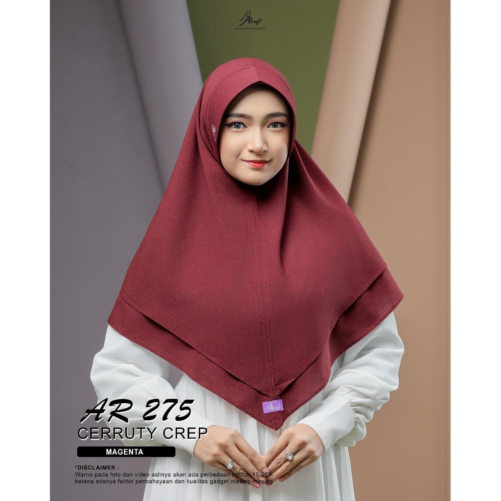 Jual AR RAFI | AR 275 ~ Hijab Khimar - Bahan Cerruty Crepe | Shopee ...
