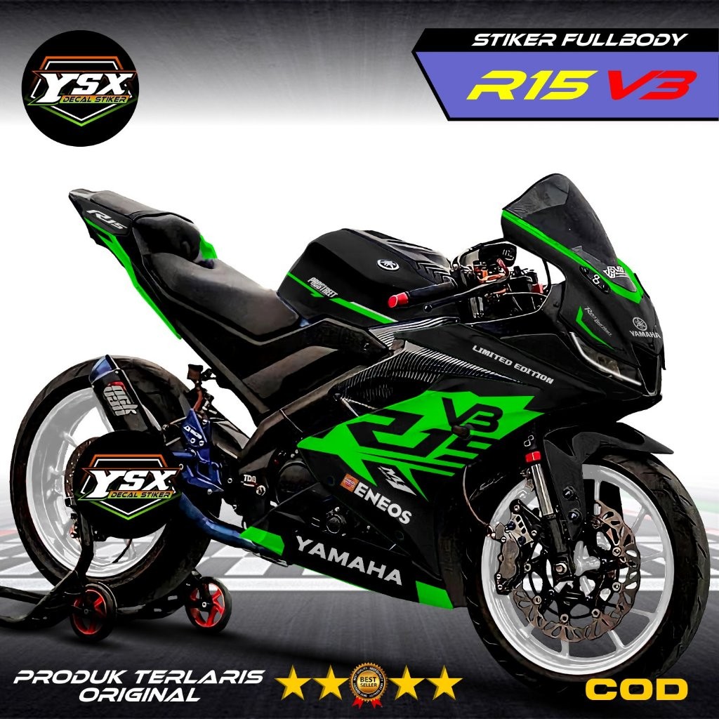 Jual Decal Motor R15 V3 Stiker fullbody Desain Baru Racing | Shopee ...