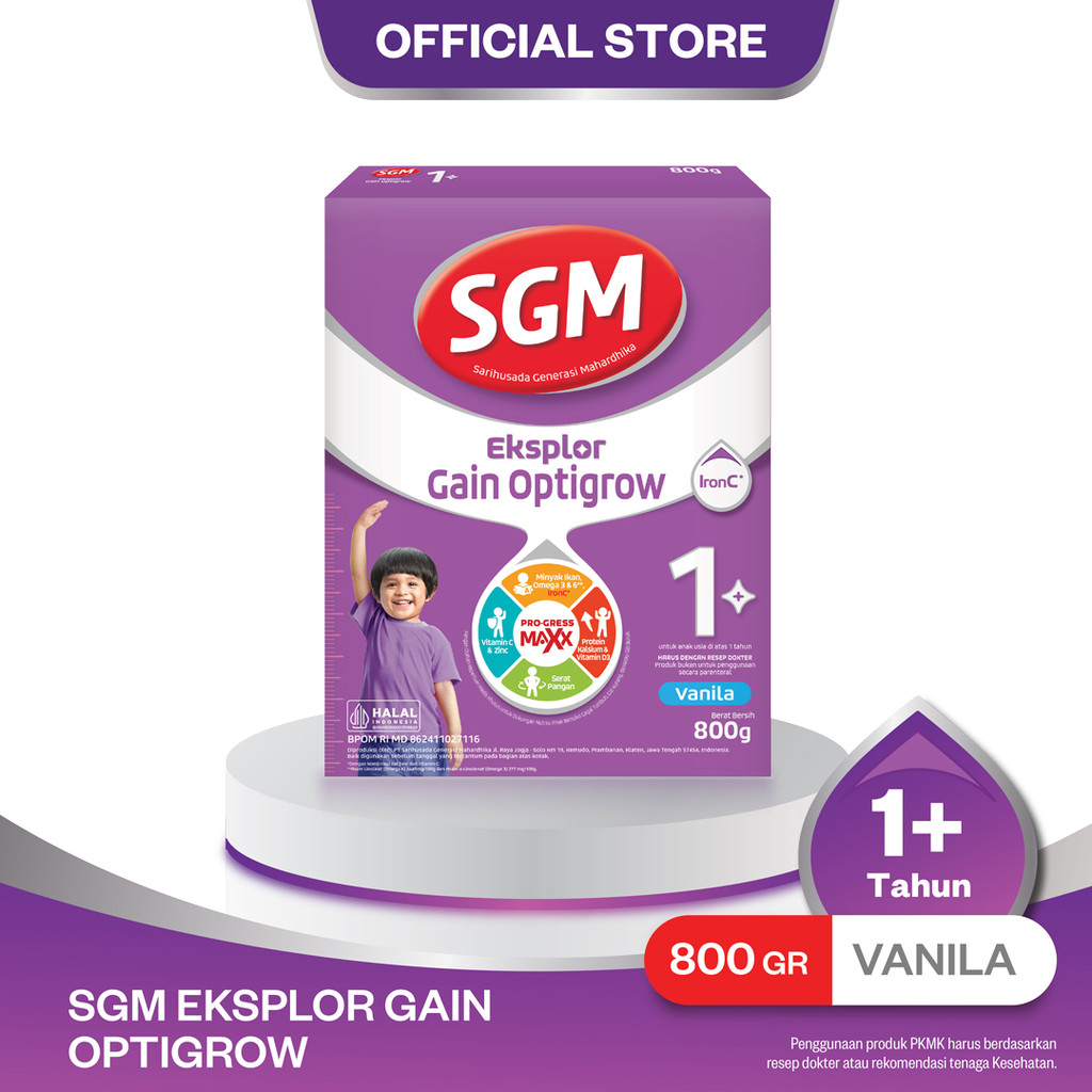 Jual SGM Optigrow 800GR Vanila - Susu Pertumbuhan Usia di atas 1 Tahun ...