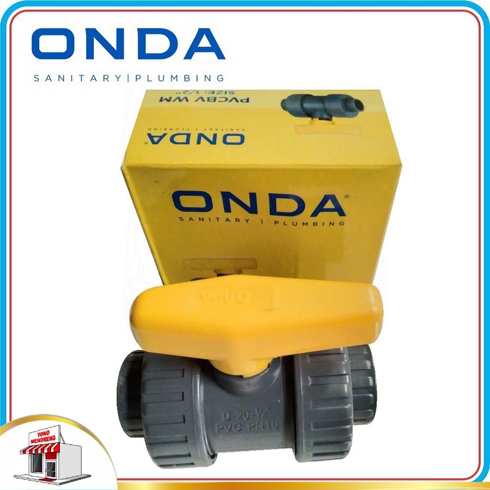 Jual ONDA PVC BV WM Fitting Water Mur Valve Stop Kran Sambungan Pipa 1/ ...