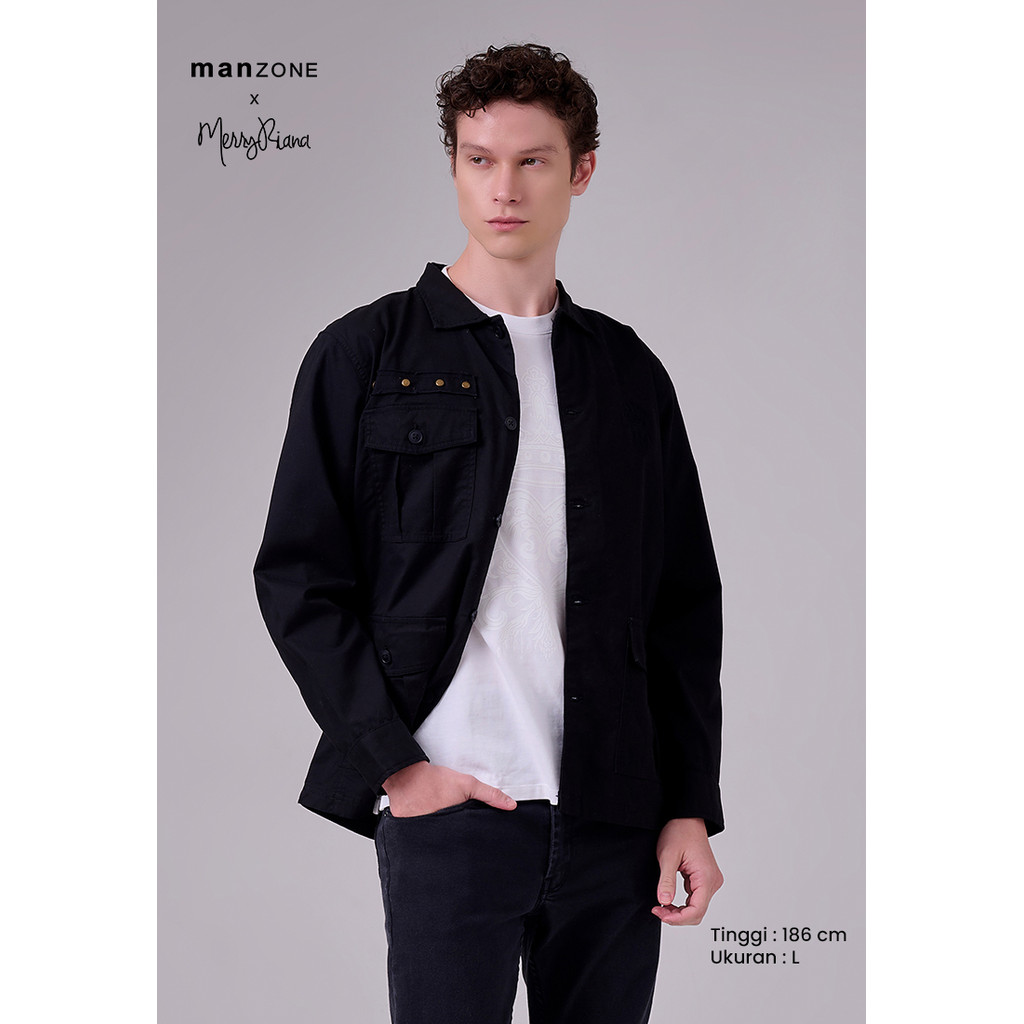 Jual MANZONE X Merry Riana - Jacket Lengan Panjang Pria Wisdom - Black ...